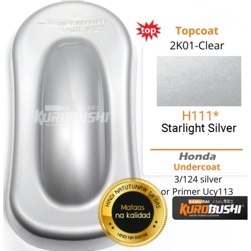 SAMURAI SPRAY PAINT STARLIGHT SILVER H111* ( HONDA SINGLE COLORS) 400ML ...