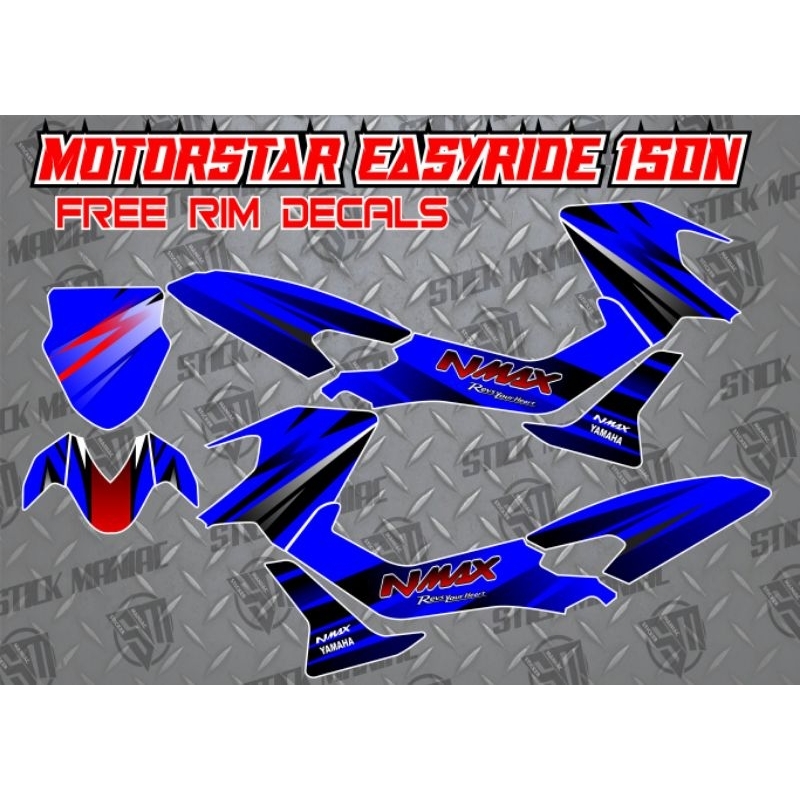 Motorstar Easyride 150n full body decals, free rim decals | Shopee ...