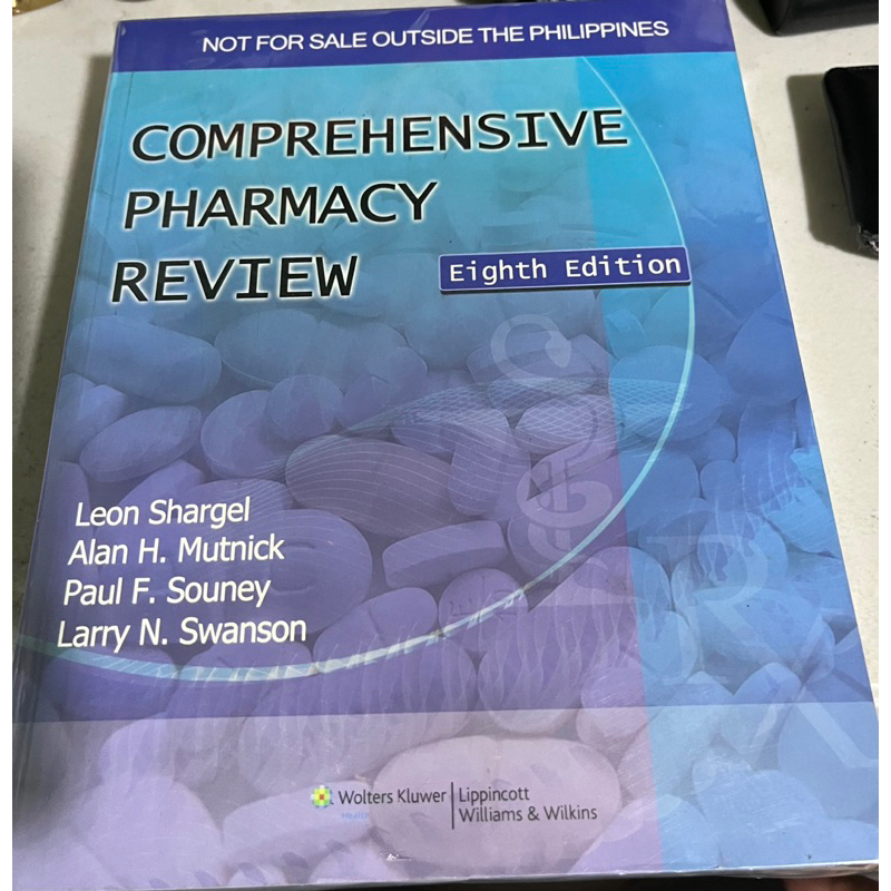 Comprehensive Pharmacy Review 8th Edition By. Leon Shargel, Alan ...