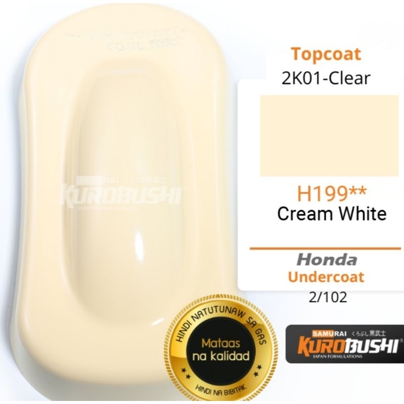 SAMURAI SPRAY PAINT CREAM WHITE H199** ( HONDA SINGLE COLORS) 400ML ...