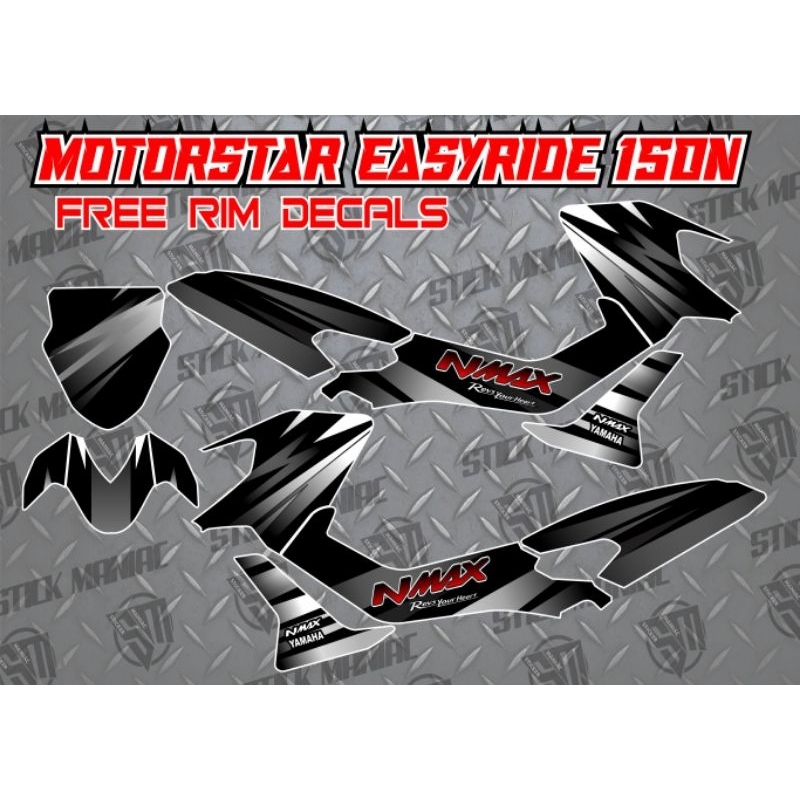 Motorstar Easyride 150n full body decals, free rim decals | Shopee ...