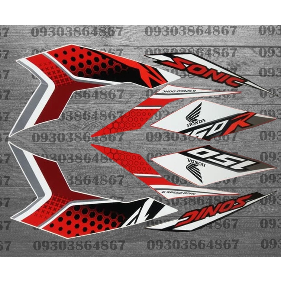 HONDA RS150 20 RED Stock Decal/Sticker | Shopee Philippines