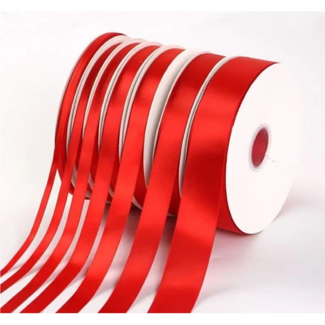 QJOQ.ph | RED 5 Yards High Quality Satin Ribbon High Quality (0.6cm ...