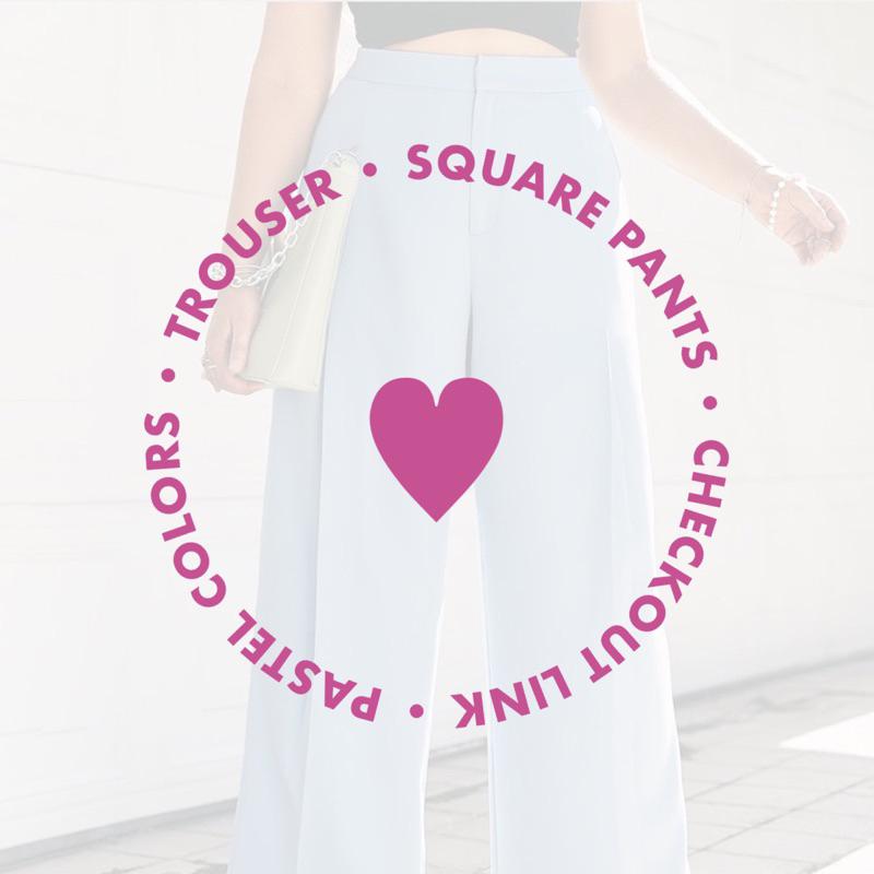 PASTEL COLOR SQUAREPANTS & TROUSER | Checkout Link | Shopee Philippines