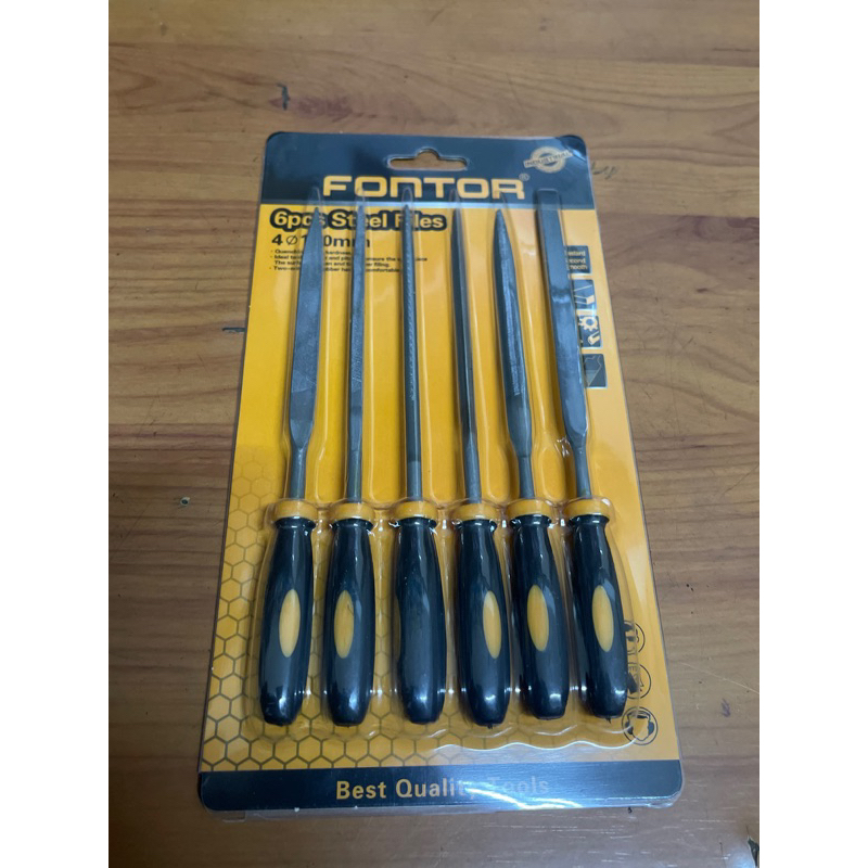6pcs Heavy Duty FONTOR Steel Metal File Set 160mm Kikil with handle ...