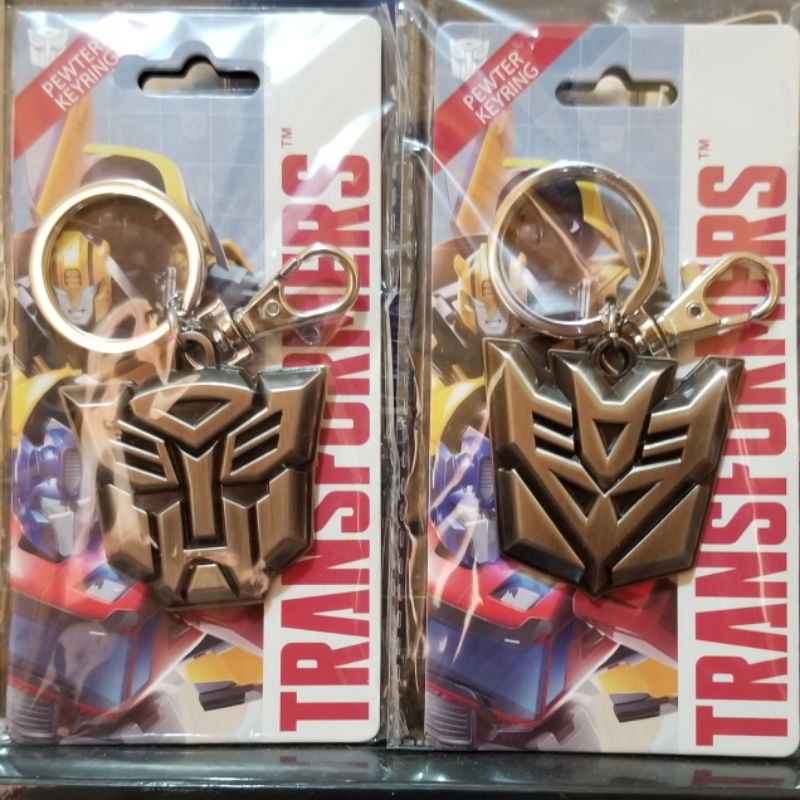 [In Stock] Transformers Autobot and Decepticons Logo Pewter Key Chain ...
