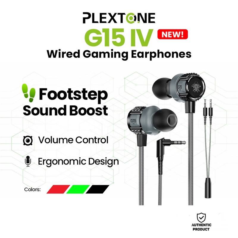 PLEXTONE G15 Mark IV In-Ear Gaming Headset Earphone Ergonomic Design ...