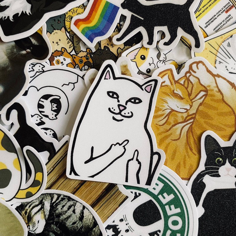 20PCS CAT STICKERS WATERPROOF FOR LAPPY, TUMBLER, IPAD ETC. | Shopee ...