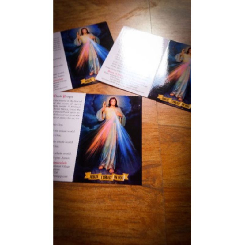 Divine Mercy Stampita with Novena Chaplet Guide Glossy | Shopee Philippines