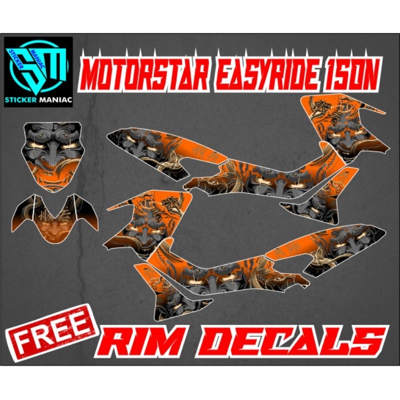 Motorstar Easyride 150n full body decals, free rim decals | Shopee ...