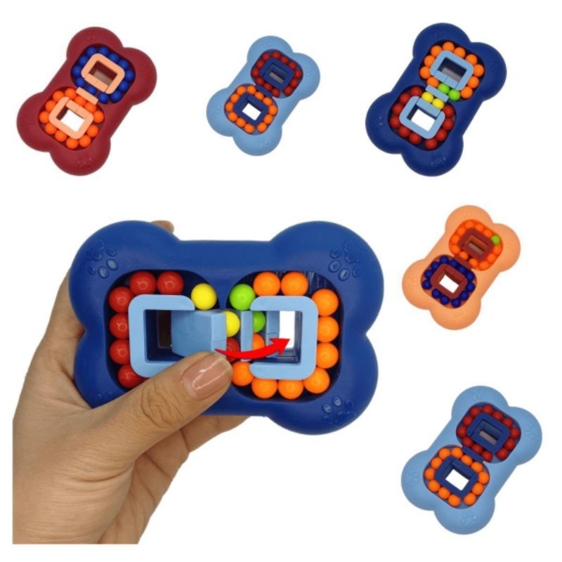 Rotating Magic Bead Cube Fingertip Fidgeted Toys Kids Adults Stress ...