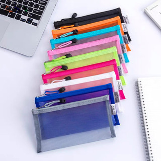 LSY Transparent mesh pencil bag single layer double layer large ...
