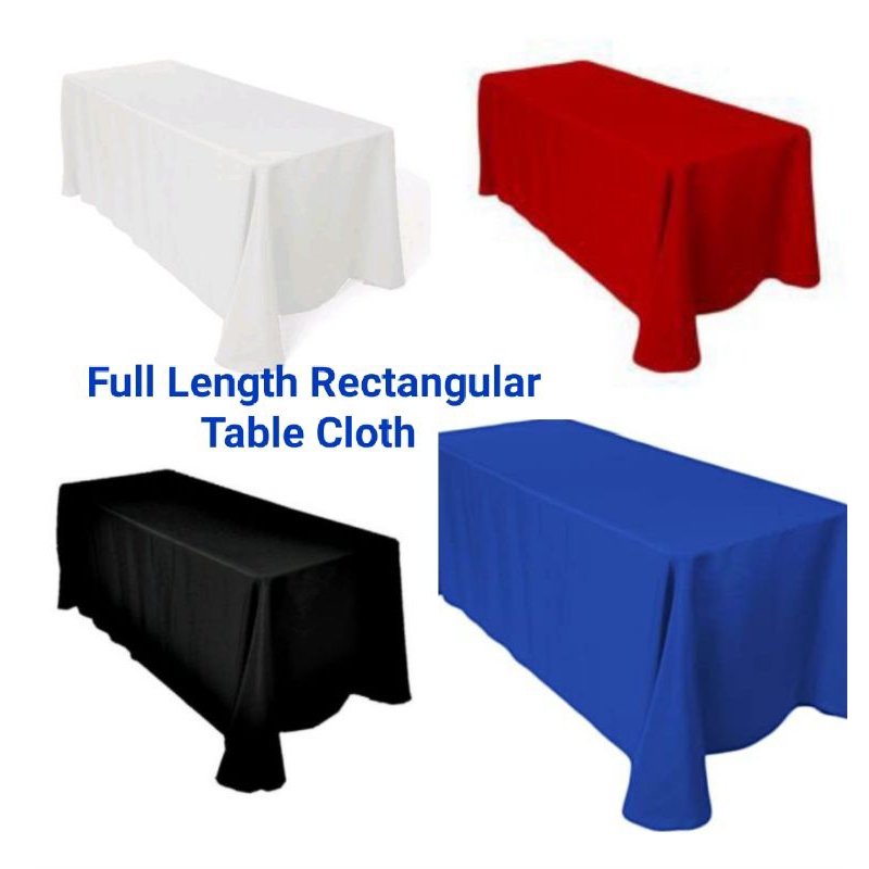 Full Length Rectangular Table Cloth - 72 x 30 x 29 inc (LxWxH) | Shopee ...