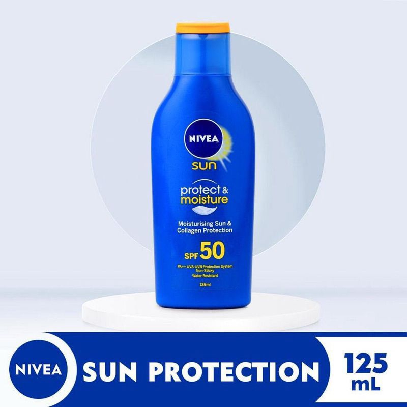 NIVEA Sun Protect & Moisture Sunblock Lotion with SPF 30,125ml | Shopee ...