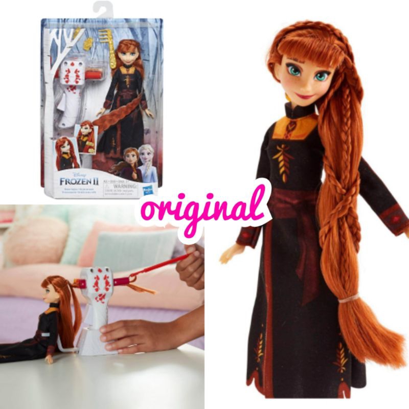 Disney Frozen Sister Styles Anna Fashion Doll With Extra-Long Red Hair ...