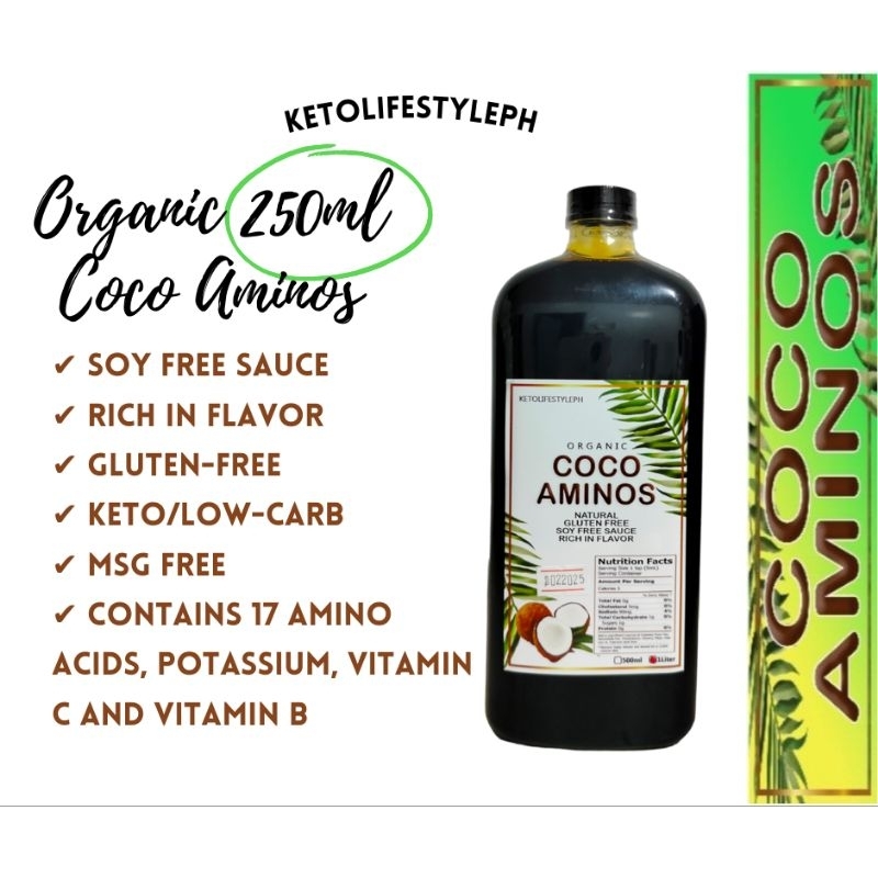 Coco Aminos 100% Organic 250ml (Keto Approved/Gluten-Free/Soy-Free ...