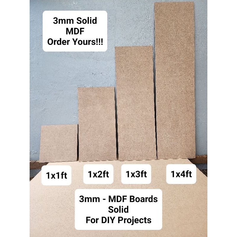 3mm MDF Boards - 1x1ft to 1x4ft | Shopee Philippines