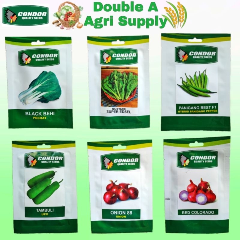 Condor Seeds Pack Collection / Vegetable Seeds / Pechay, Mustasa, Sili ...