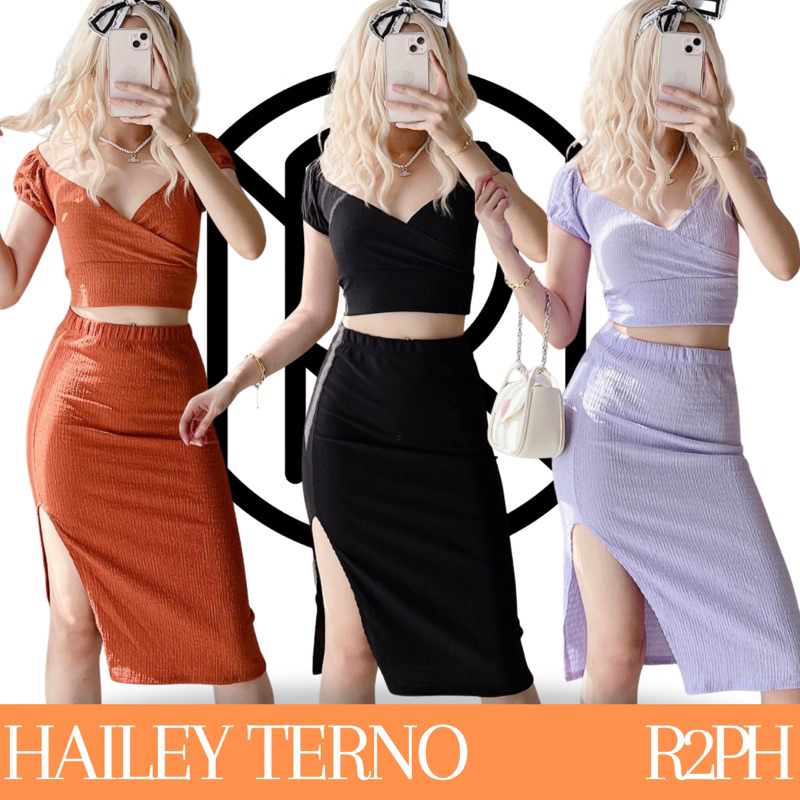 SALE! XS to 2XL BUBBLE Hailey Terno Overlap Puff Sleeve Midi Maxi Slit ...