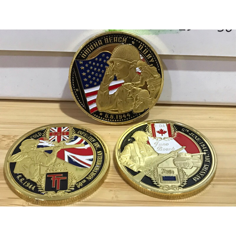 WW2 Normandy D-Day Commemorative Coin (3 pieces set) | Shopee Philippines