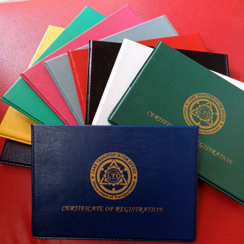 CERTIFICATE OF REGISTRATION AND LTO DOCUMENTS CARD HOLDER ( W/ GOLD ...
