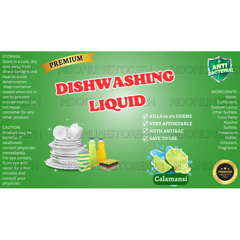 Sticker Label for Dishwashing Liquid by 10’s | Shopee Philippines