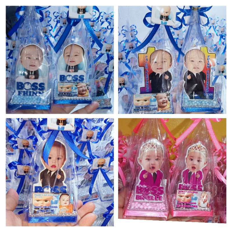 (FREE) Personalized Souvenirs BossBaby Photo standee for Christening ...