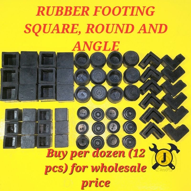 Round, angle, and square rubber tips-footings/wholesale price per dozen ...