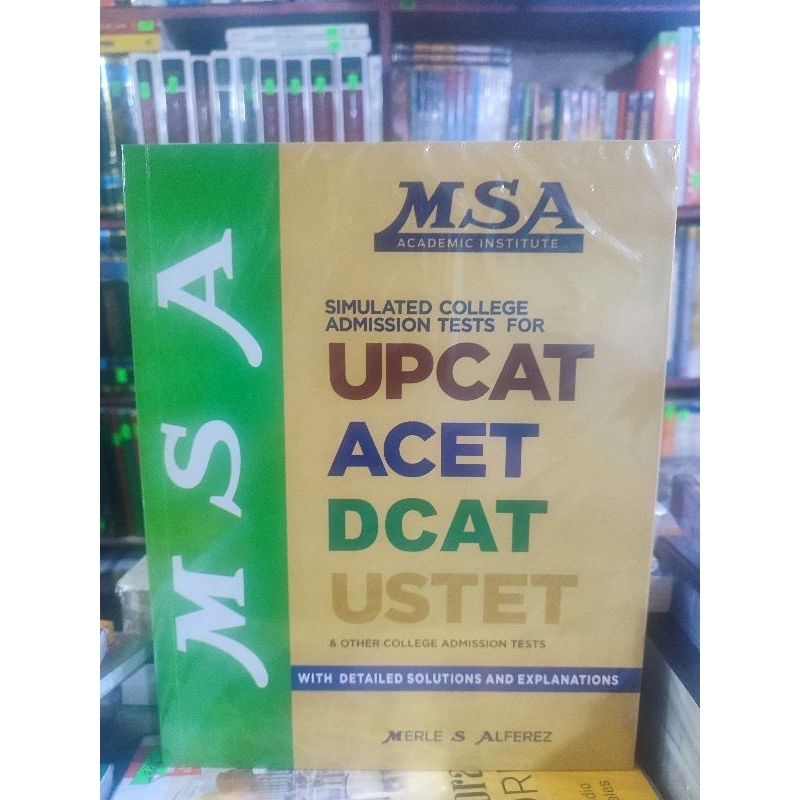 MSA Simulated College Admission Test for UPCAT ACET DCAT USTET | Shopee ...