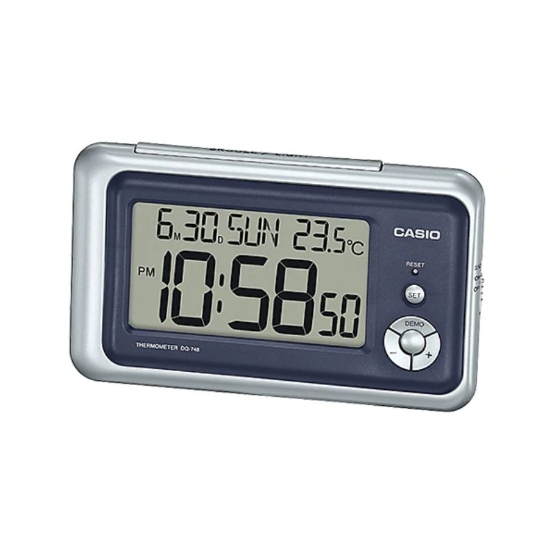 CASIO DIGITAL THERMOMETER TABLE CLOCK DQ 748 8D | Shopee Philippines