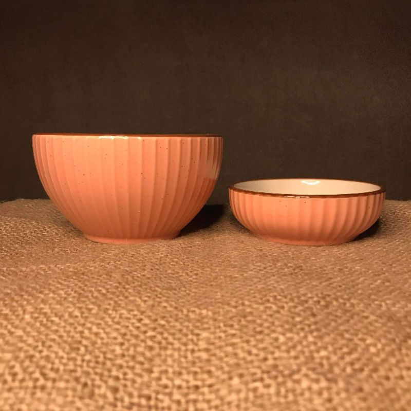 Stoneware Ribbed Soup & Condiment Bowl | Shopee Philippines