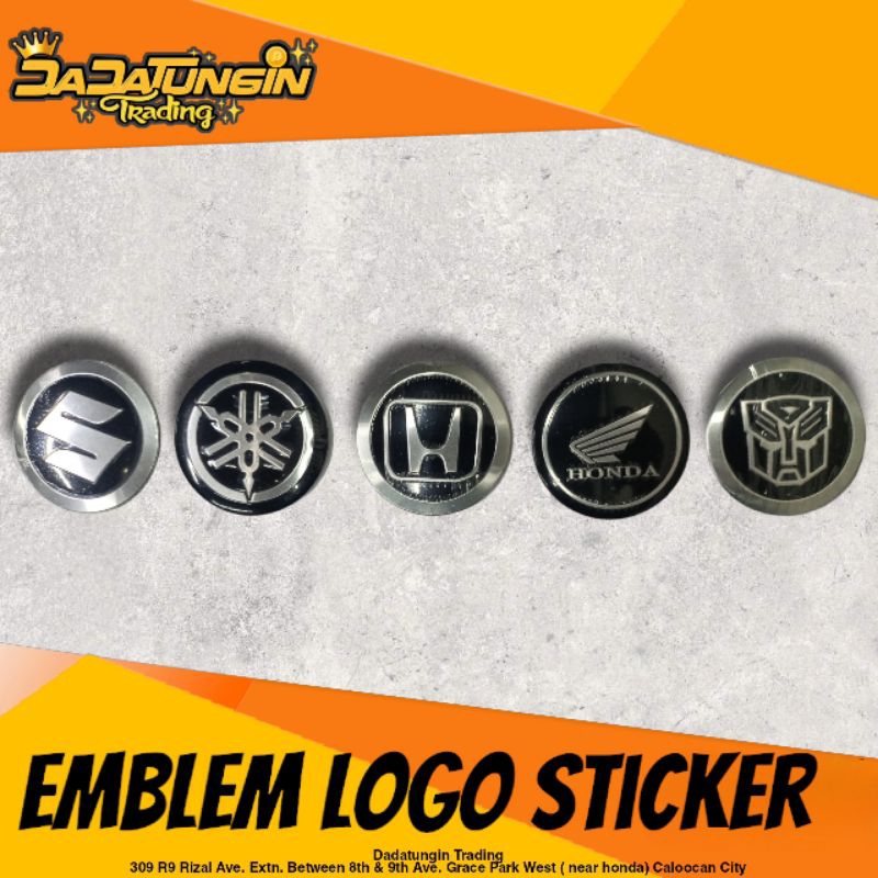 EMBLEM Logo Sticker for Car and Motorcycle 55mm | Shopee Philippines