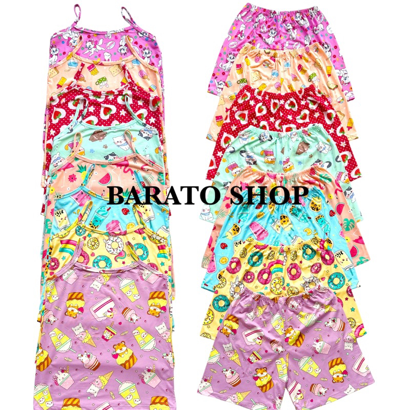 Teen Adult Kids Printed Spaghetti Sando & Short Terno Pambahay For ...