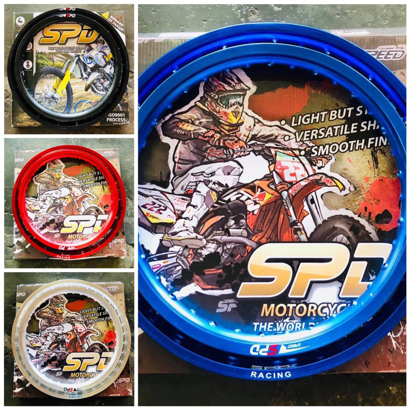 SPD Speed Quality Rim Alloy 1.60x19 and 1.85x16 Black 19/16 (28holes ...