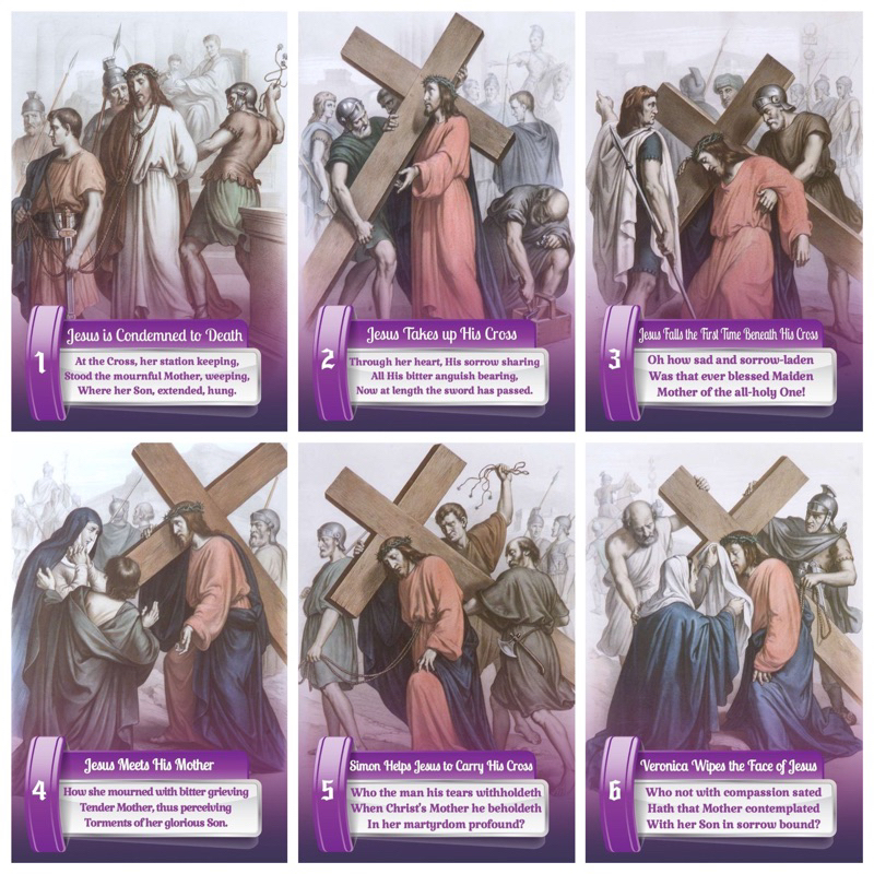 Station of the Cross Wall Decor Theme Design A4 Size Laminated | Shopee Philippines