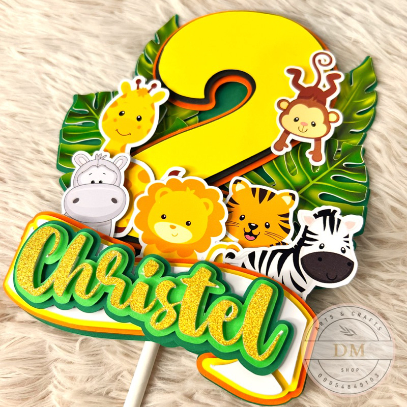 Customized Cake Topper Safari theme | Shopee Philippines