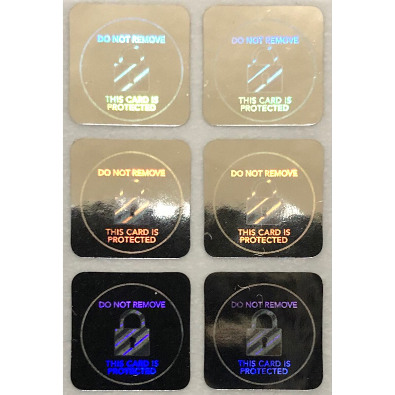CVV Anti Theft Hologram Sticker Cover For Credit Or Debit Cards ...