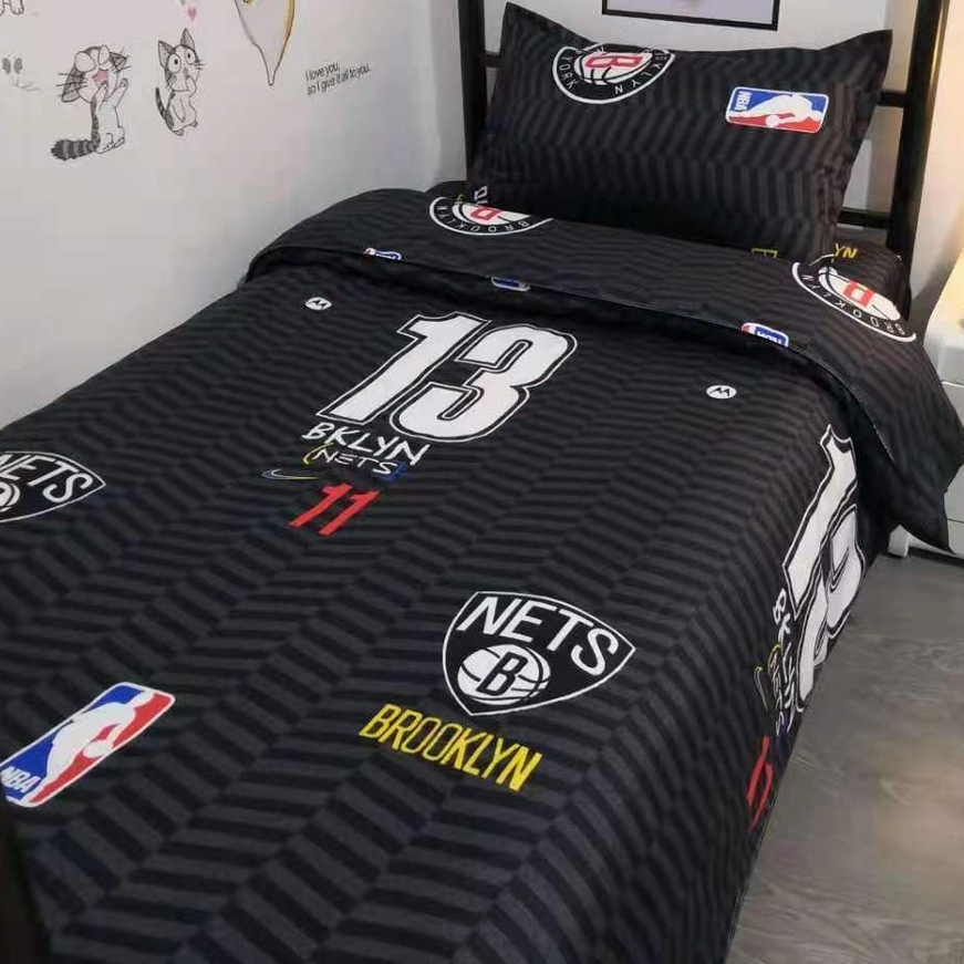 NBA bedding three-piece dormitory set single bed quilt bed 3-piece set ...