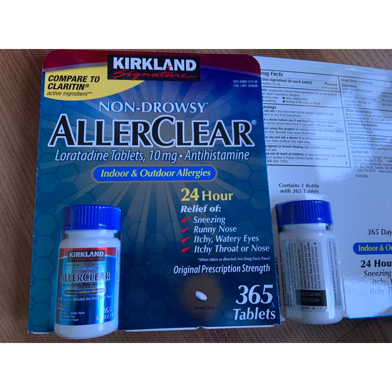 Kirkland Allerclear Non-Drowsy 365 tablets (EXP 2/2026) | Shopee ...