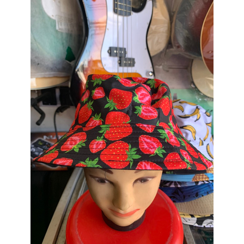 Strawberry Waway korean bucket hat waway with sling design waway hat ...