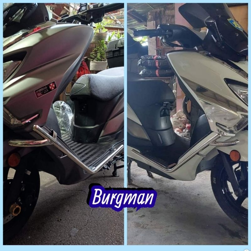 [RMG] BURGMAN STREET/EX 125, 304 PURE STAINLESS HALF CRASH GUARD WITH ...