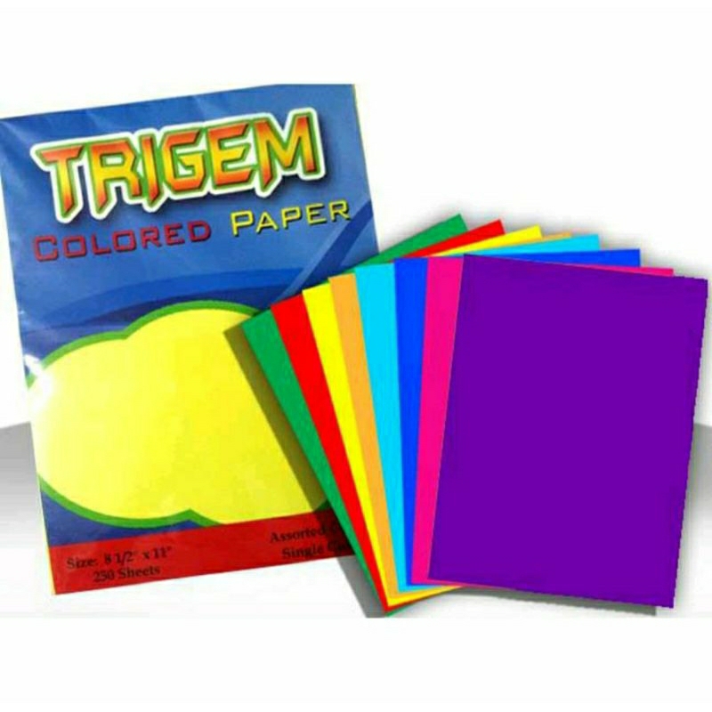 COLORED PAPER 1 REAM(250PCS) ASSORTED | Shopee Philippines