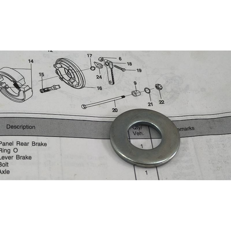 Rear Hub Collar Washer Right Hand Spoke Type CT100B CT100C CT125 CT150 ...