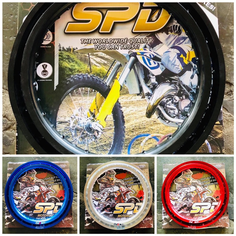 SPD SPEED Quality Rim Alloy 19/16 1.60x19 / 1.85x16 (2pcs/set) Black ...