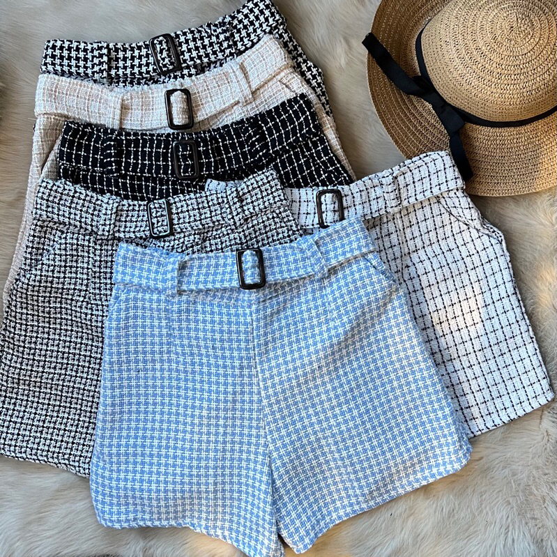 Tweed Buckle Short with Pocket | Shopee Philippines