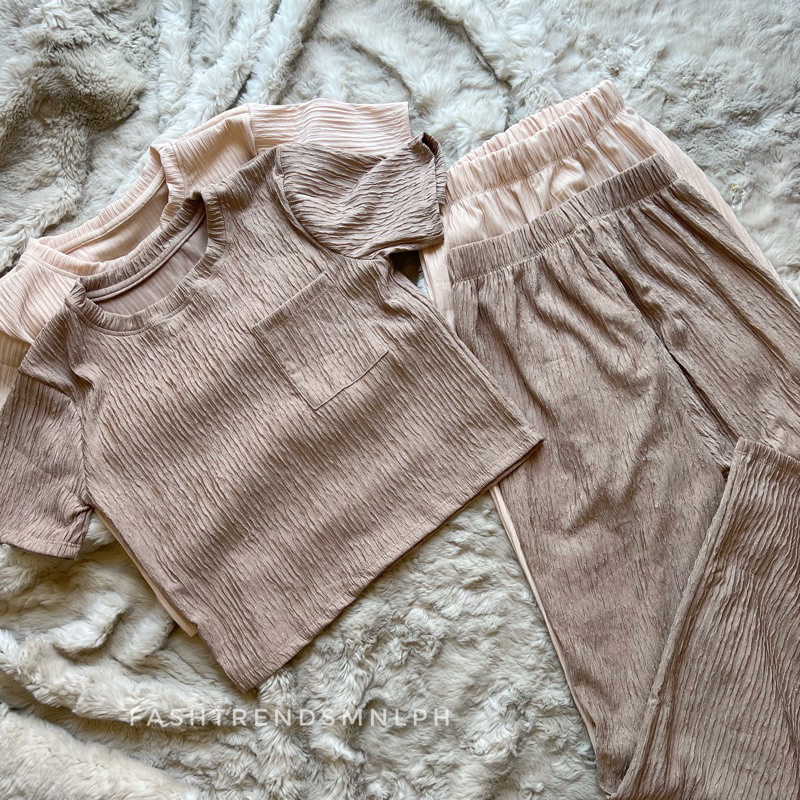 BANGKOK TERNO HIGHWAIST PANTS AND BLOUSE | High quality | Shopee ...