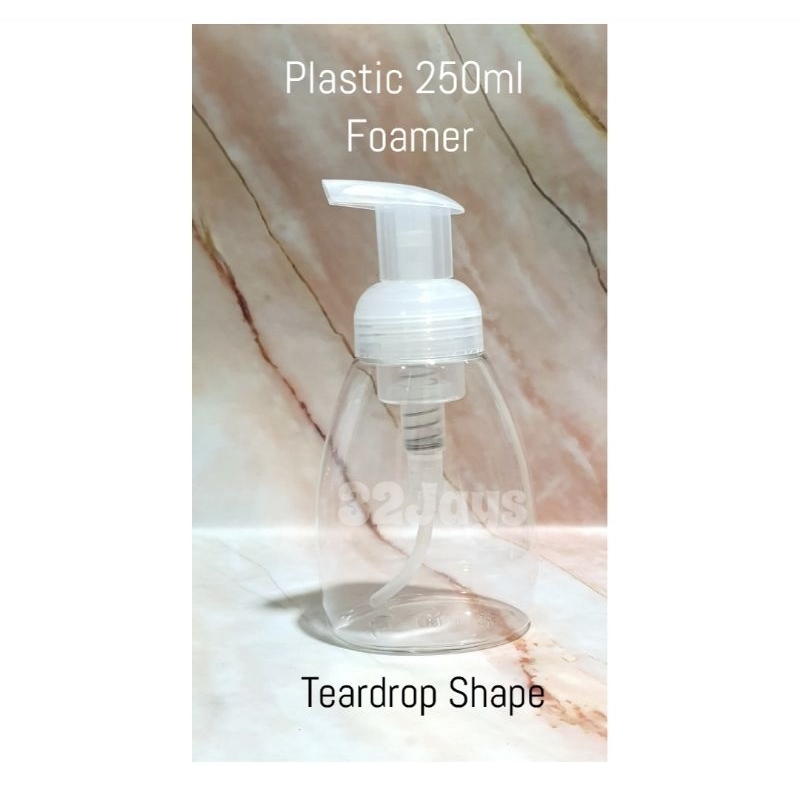 Plastic 250ml Teardrop Foamer Foaming Foam Pump Empty Bottle 32Jays ...