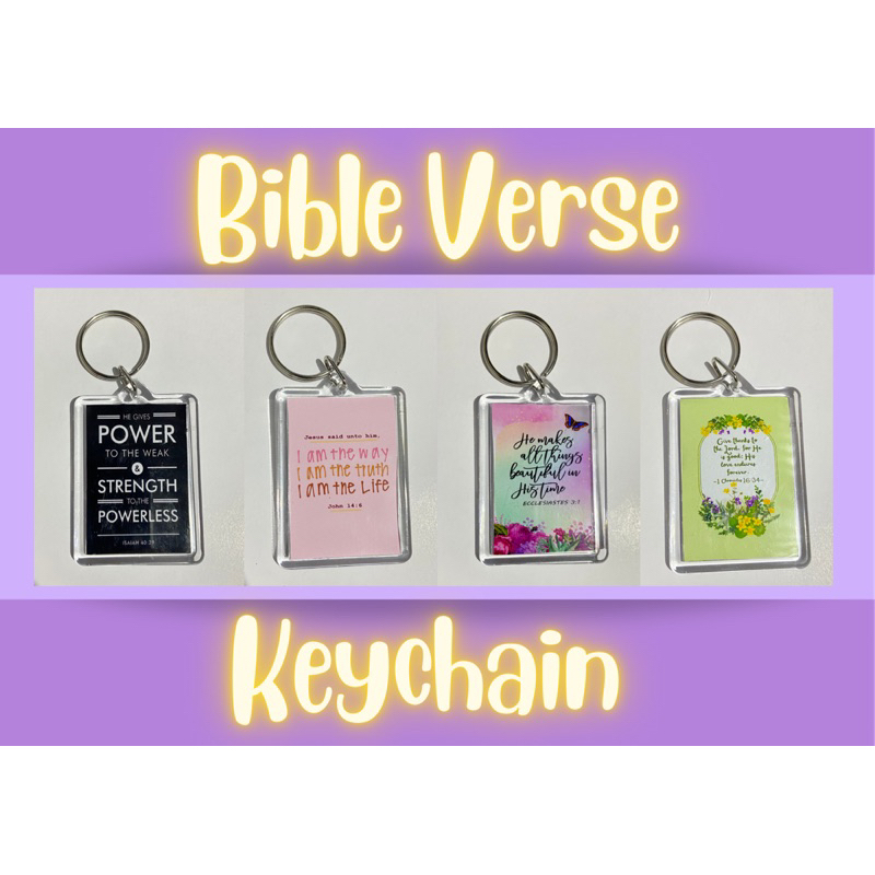BIBLE VERSE ACRYLIC KEYCHAIN SOUVENIR for all occasion | Shopee Philippines