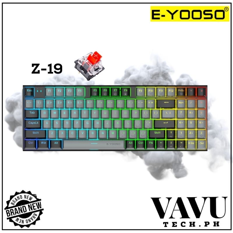 E-Yooso Z-19 RGB Rainbow and Dynamic Lighting Effects Gaming Mechanical ...