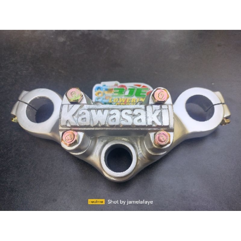 KAWASAKI 175 BUTTERFLY LOWERING CROWN MADE IN ALLOY WITH 6 PCS BOLTS ...